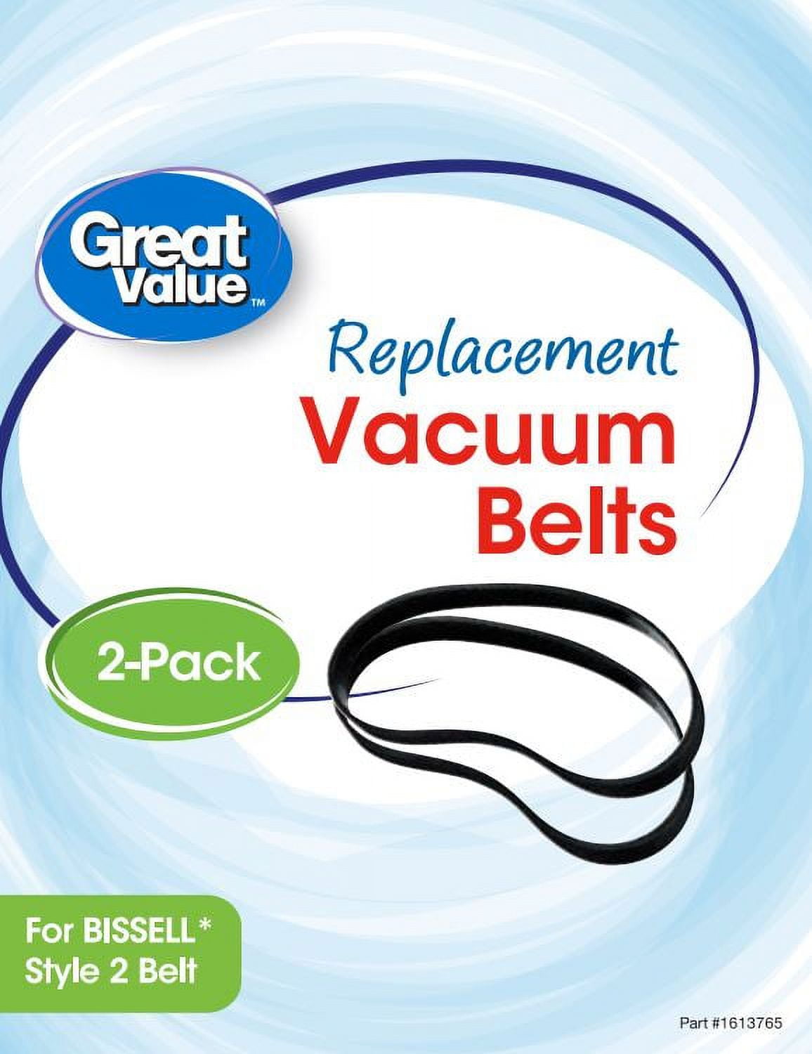 Great Value Replacement Vacuum Belts for Bissell Style 2 Belts, 2 Count ...