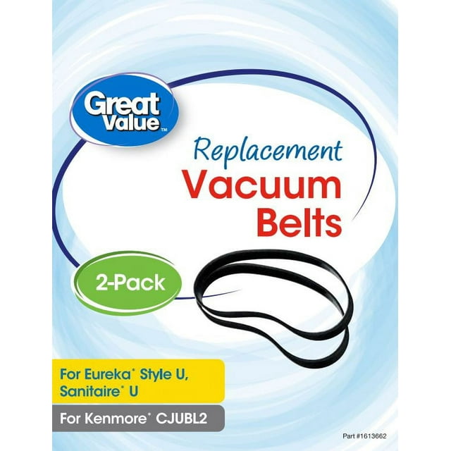Great Value Replacement Vacuum Belts, For Eureka Style U, Sanitaire U ...