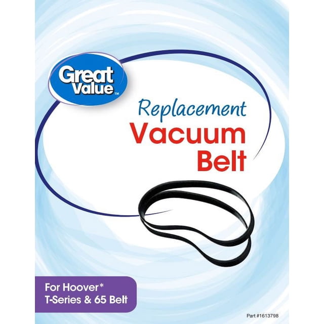Great Value Replacement Vacuum Belts, For Hoover T-Series & 65 Belt, 2 ...