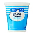 Great Value Ricotta Cheese 15 oz Tub Refigerated, Made with Part Skim ...