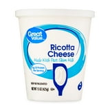 Great Value Ricotta Cheese, 15 oz Tub (Refrigerated) - Walmart.com