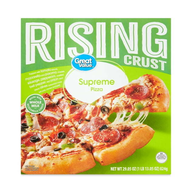 Great Value Rising Crust Supreme Pizza, 29.05 oz (Frozen) - Walmart.com