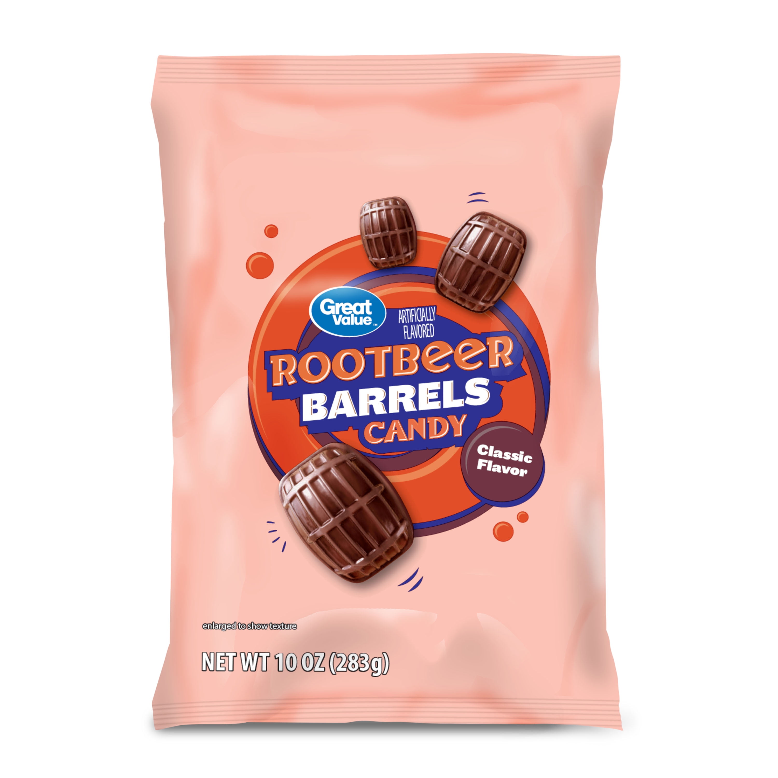 Great Value Root Beer Barrels Hard Candy 10 oz Individually Wrapped ...