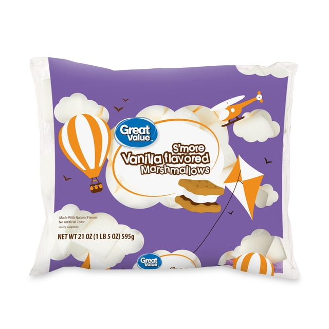 Great Value S'more Vanilla Marshmallows, 21 oz - Walmart.com