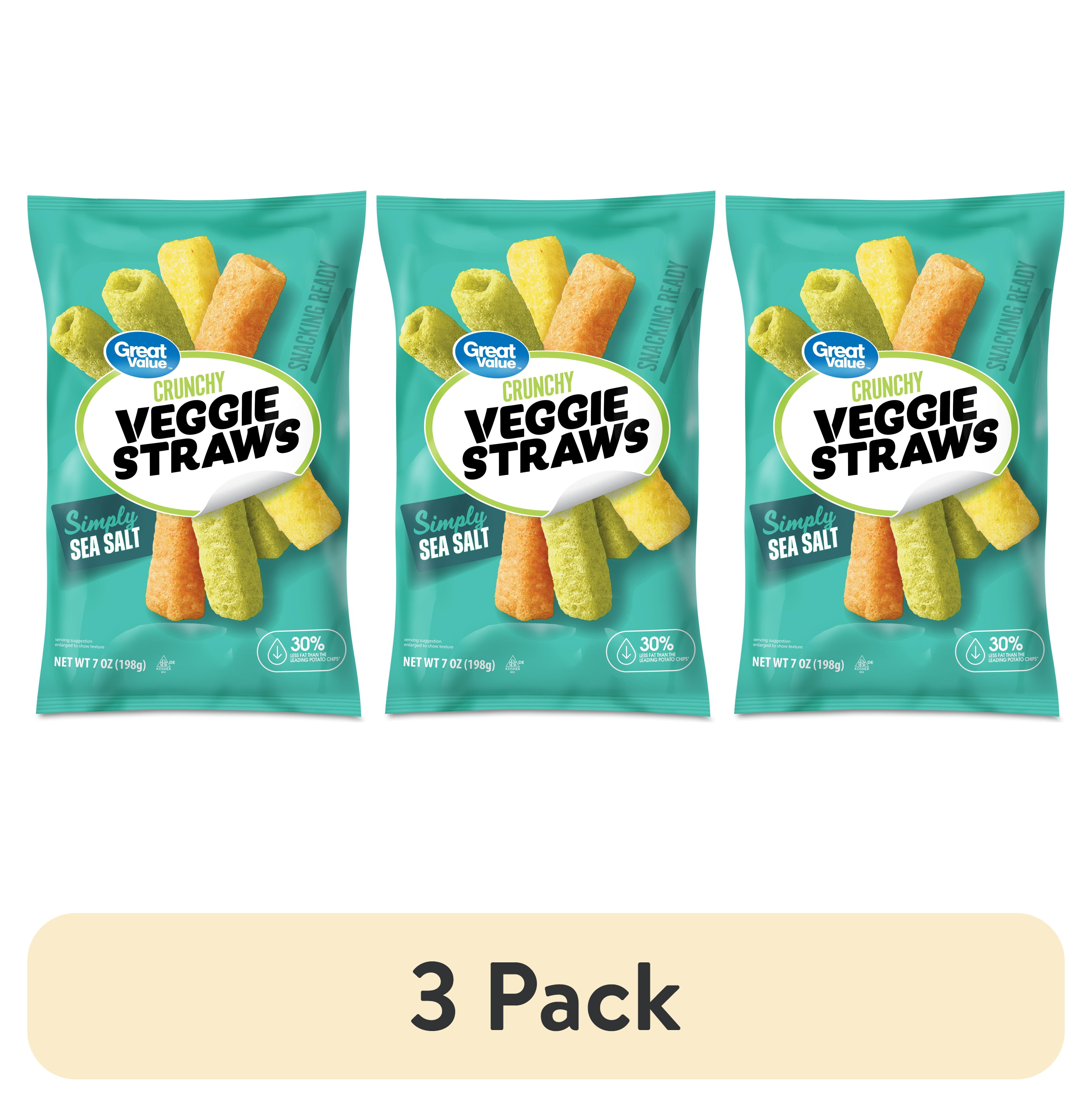 (3 pack) Great Value Sea Salt Veggie Straws, 7 oz Bag - Walmart.com