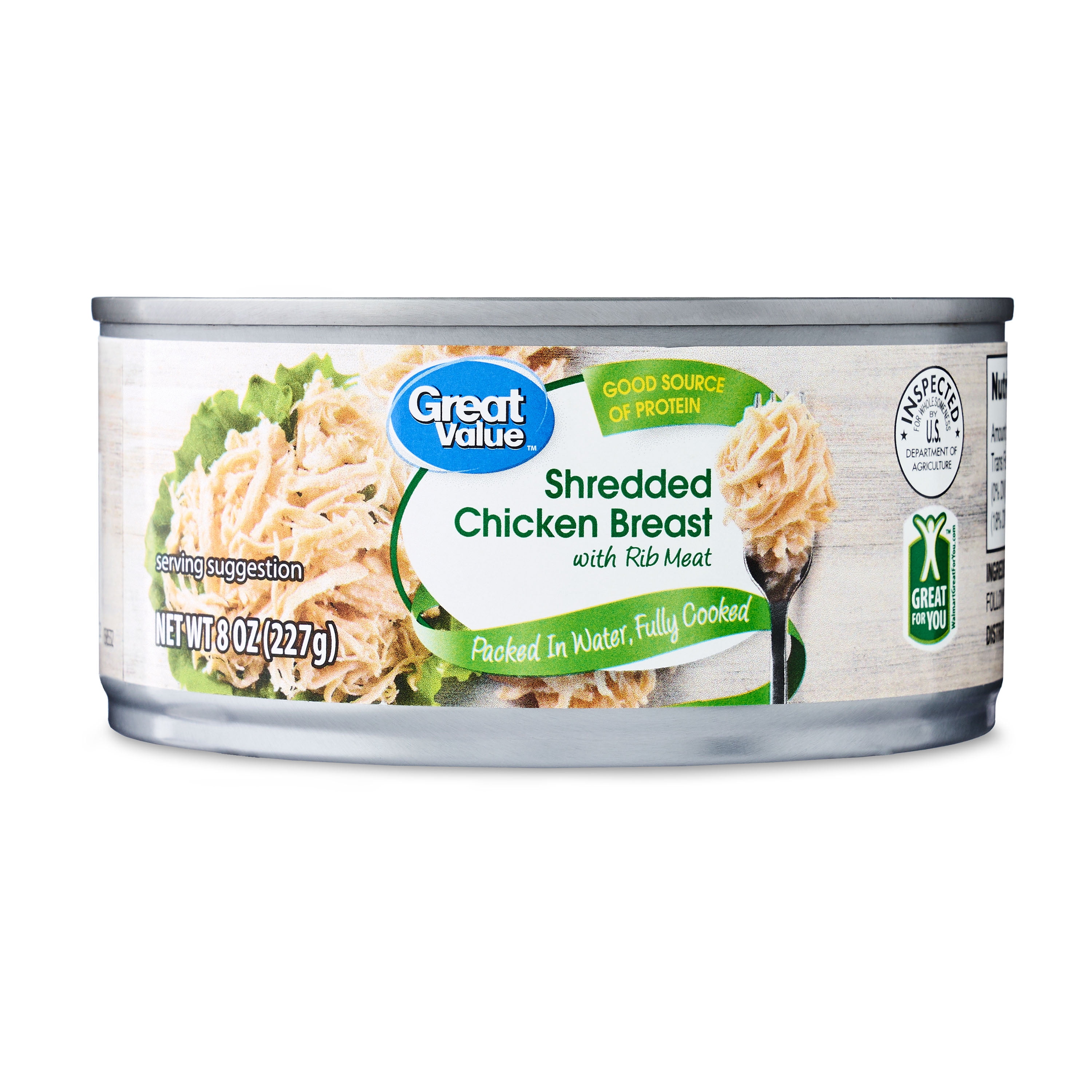 Great Value Shredded Chicken 8 Ounce Can - Walmart.com