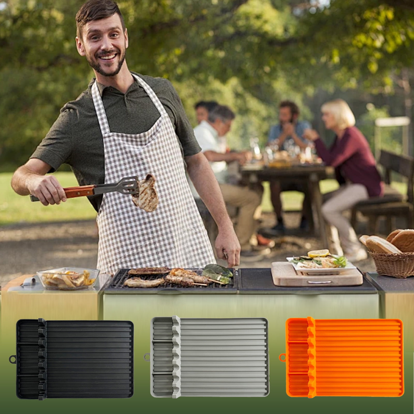 Great Value, Silicone Frying Pan Mat, Heat Resistant Spatula Mat with ...