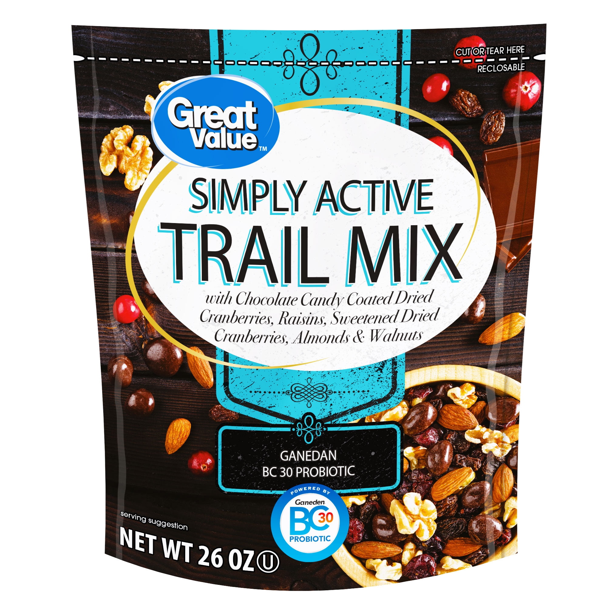 Great Value Simply Active Trail Mix, 26 oz - Walmart Business Supplies