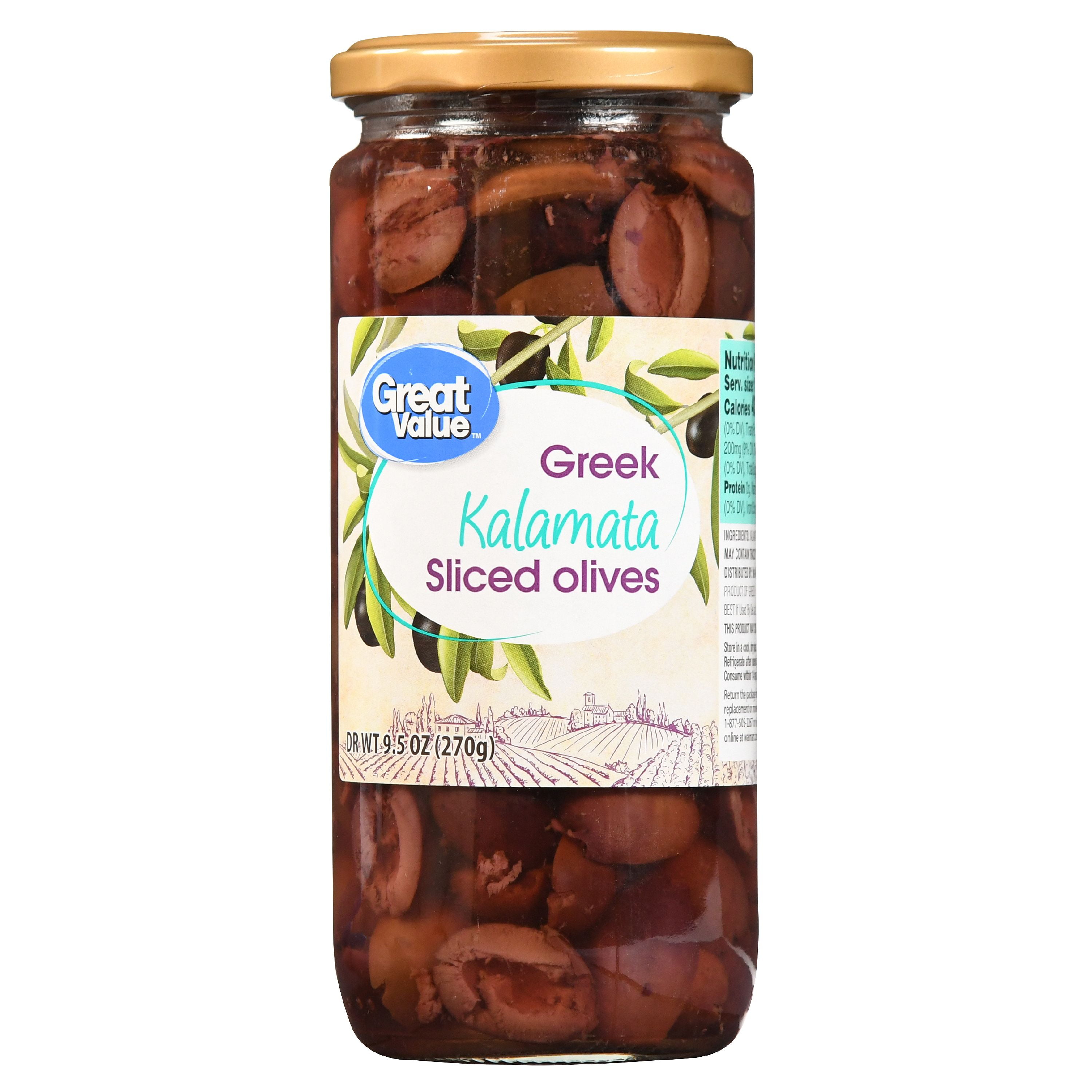 Great Value Sliced Greek Kalamata Olives, 9.5 oz - Walmart.com