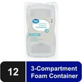 Great Value Soak-Proof 3-Compartment Foam Hinged Lid Containers, 12 ...