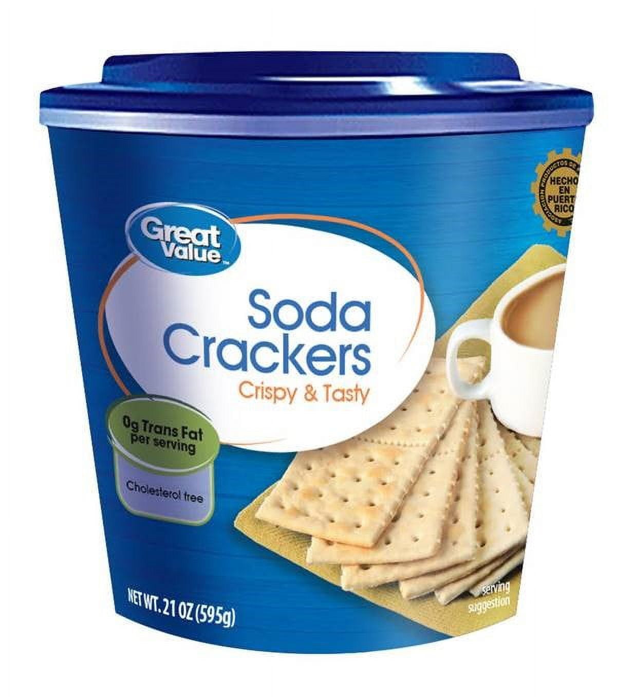 Brandclub - Great Value Soda Crackers 21oz, Plastic Bucket
