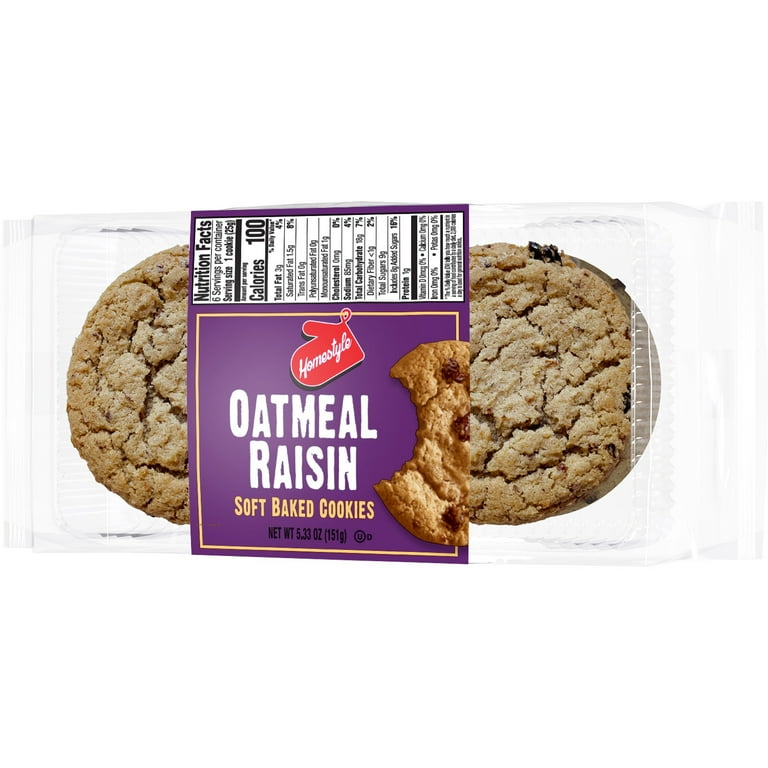 Oatmeal Raisin Cookies Packaging