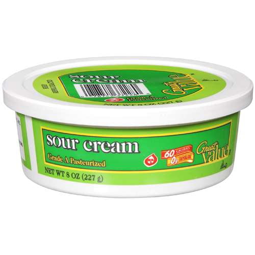 Great Value Sour Cream 8 Oz - Walmart.com