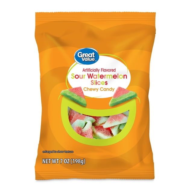 Great Value Sour Watermelon Slices Chewy Candy, 7 oz - Walmart.com