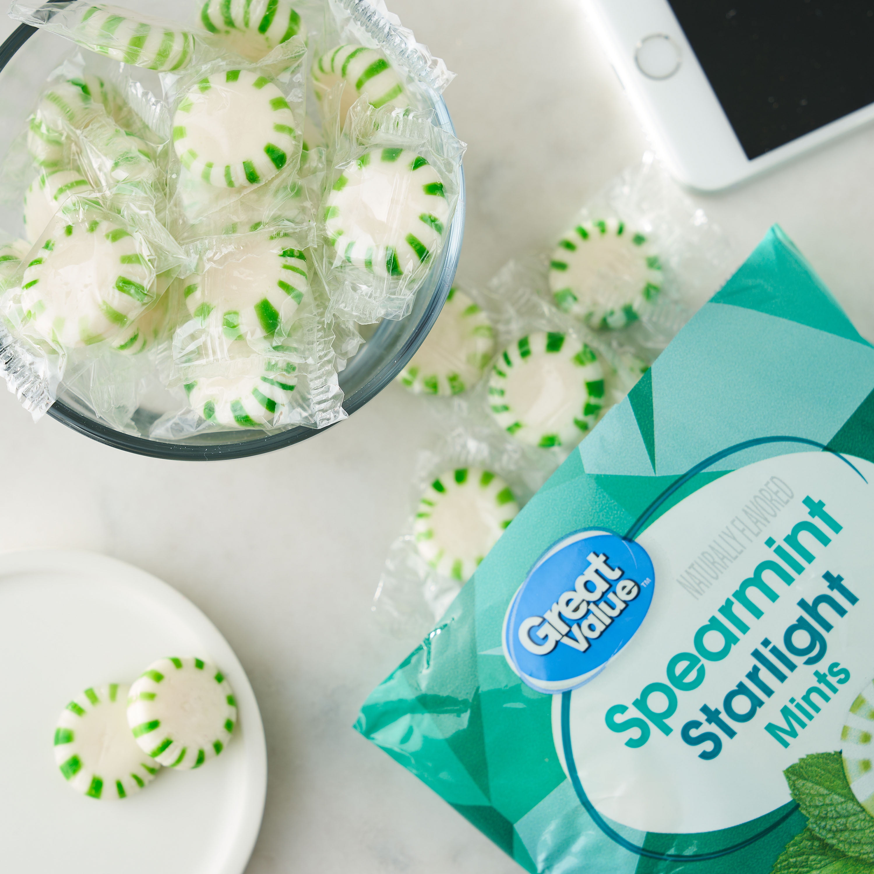 Great Value Spearmint Starlight Mints Hard Candy, 10 oz - Walmart.com