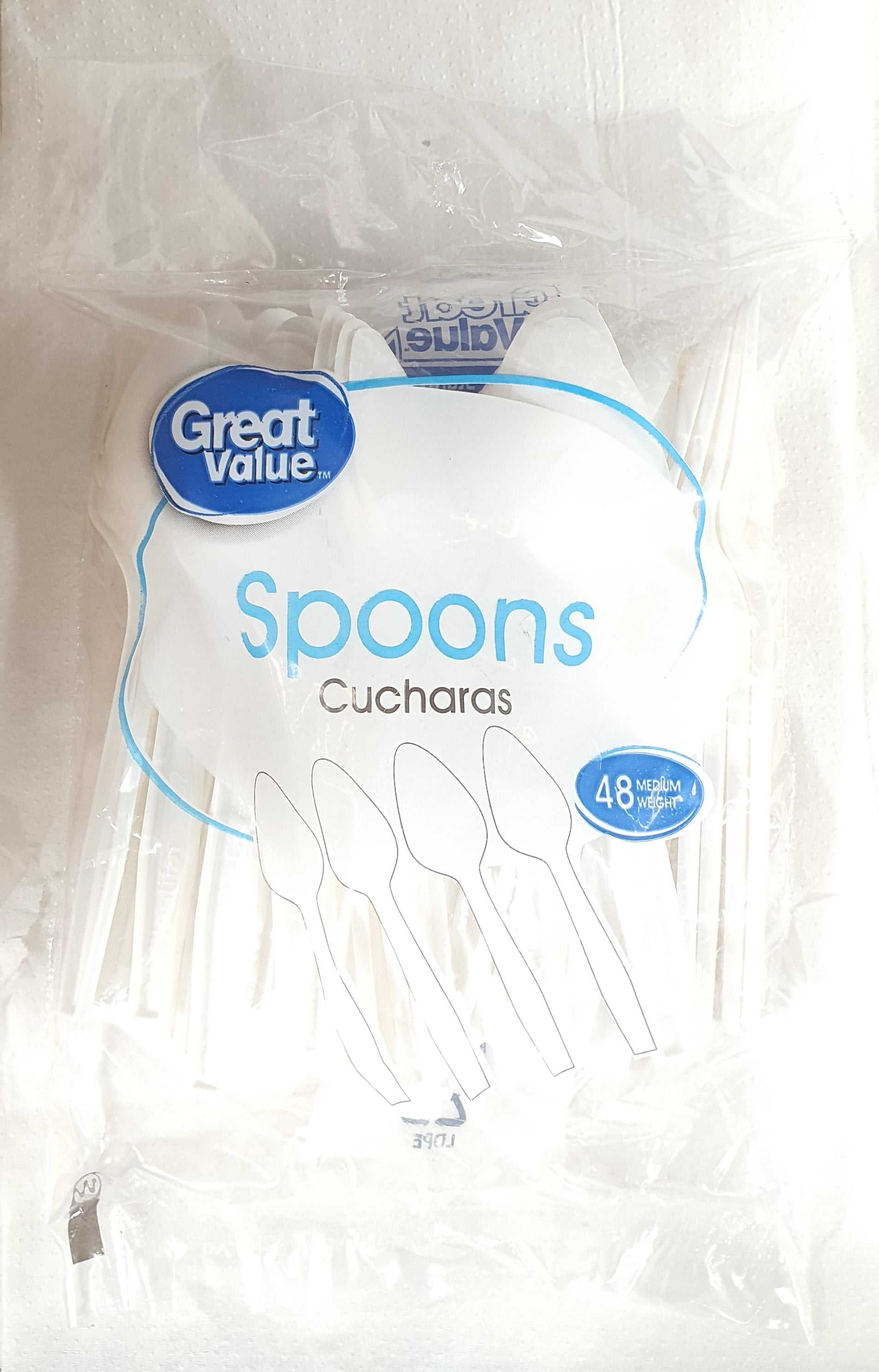 Great Value Spoons 48 Count / Great Value Cucharas 48 Count - Walmart.com