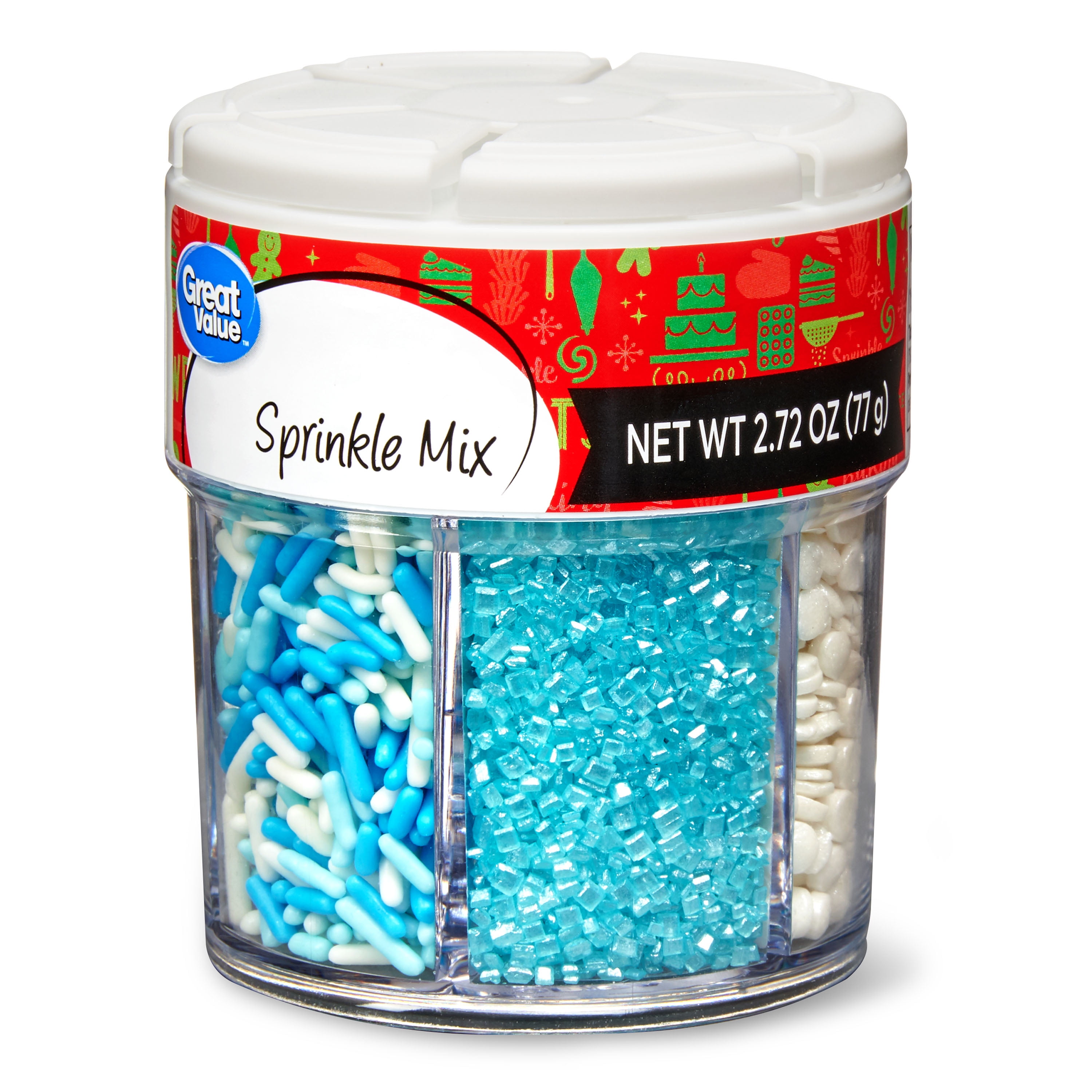 Great Value Sprinkle Mix, Holiday Snowflake, 2.72 oz - Walmart.com