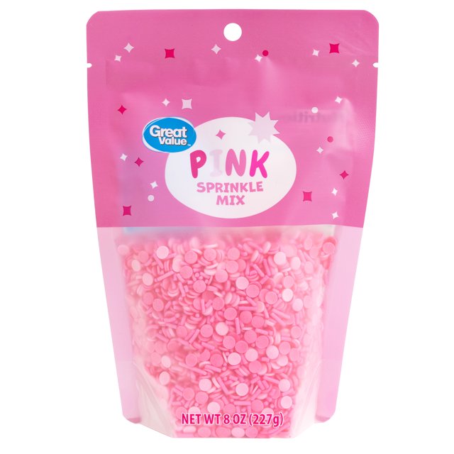 Great Value Sprinkle Mix Pink - 8oz Bag - Walmart.com