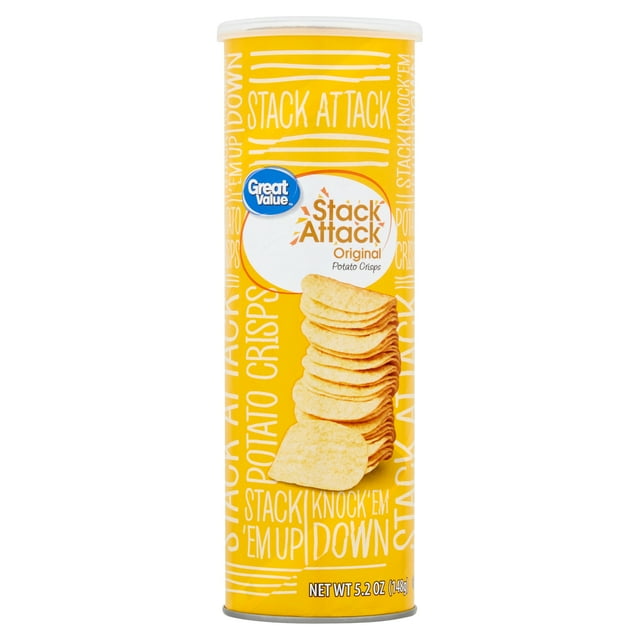 Great Value Stack Attack Original Potato Crisps, 5.2 oz - Walmart.com