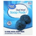 Great Value Steel Wool Soap Pads 10 Count, All-Purpose Detergent for ...