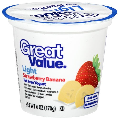 Great Value Straw/ban Fat Free 6oz - Walmart.com