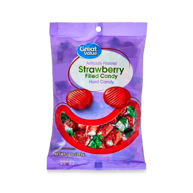 Great Value Strawberry Filled Hard Candy, 10 oz - Walmart.com