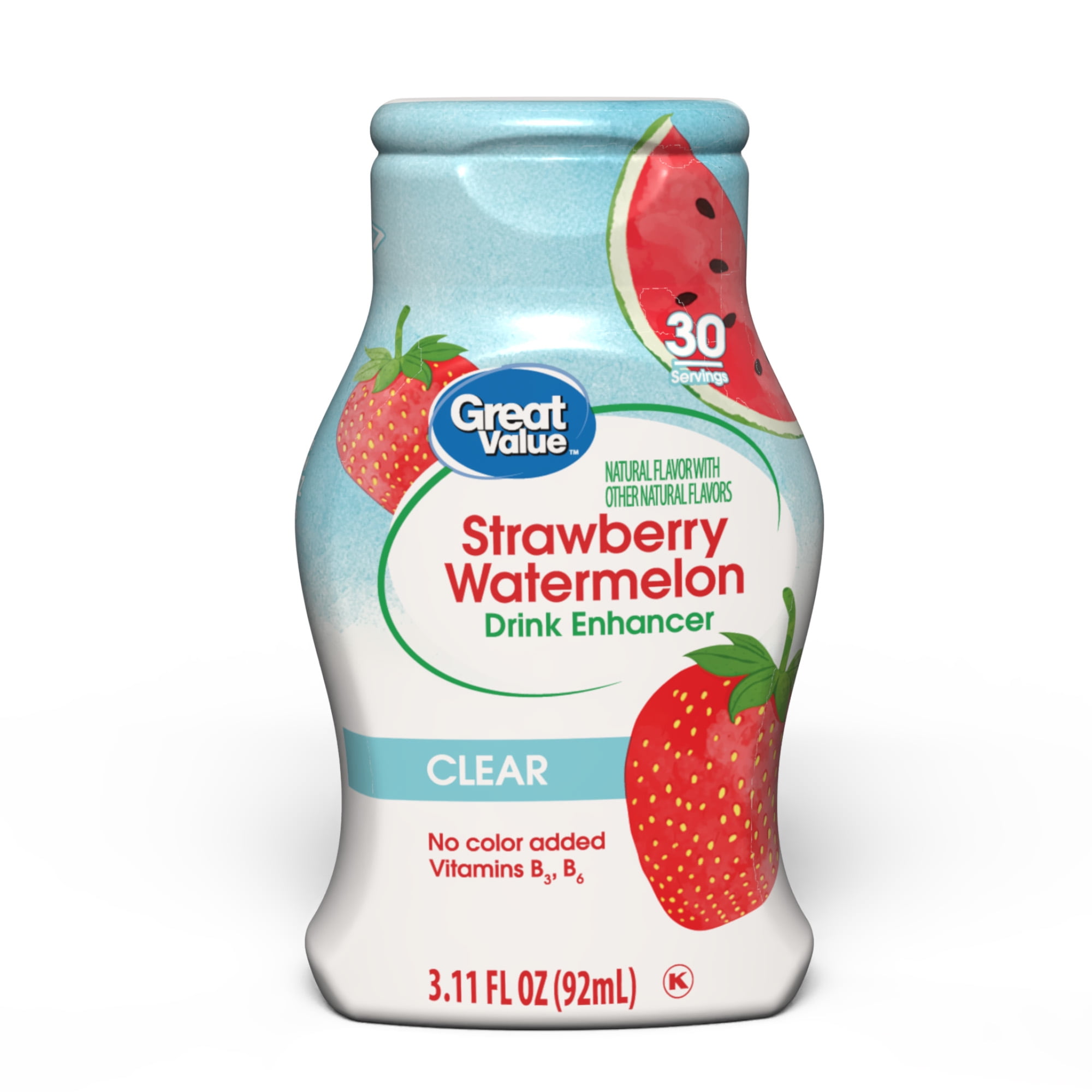 Great Value Liquid Drink Enhancer Strawberry Watermelon 3.11 fl oz ...