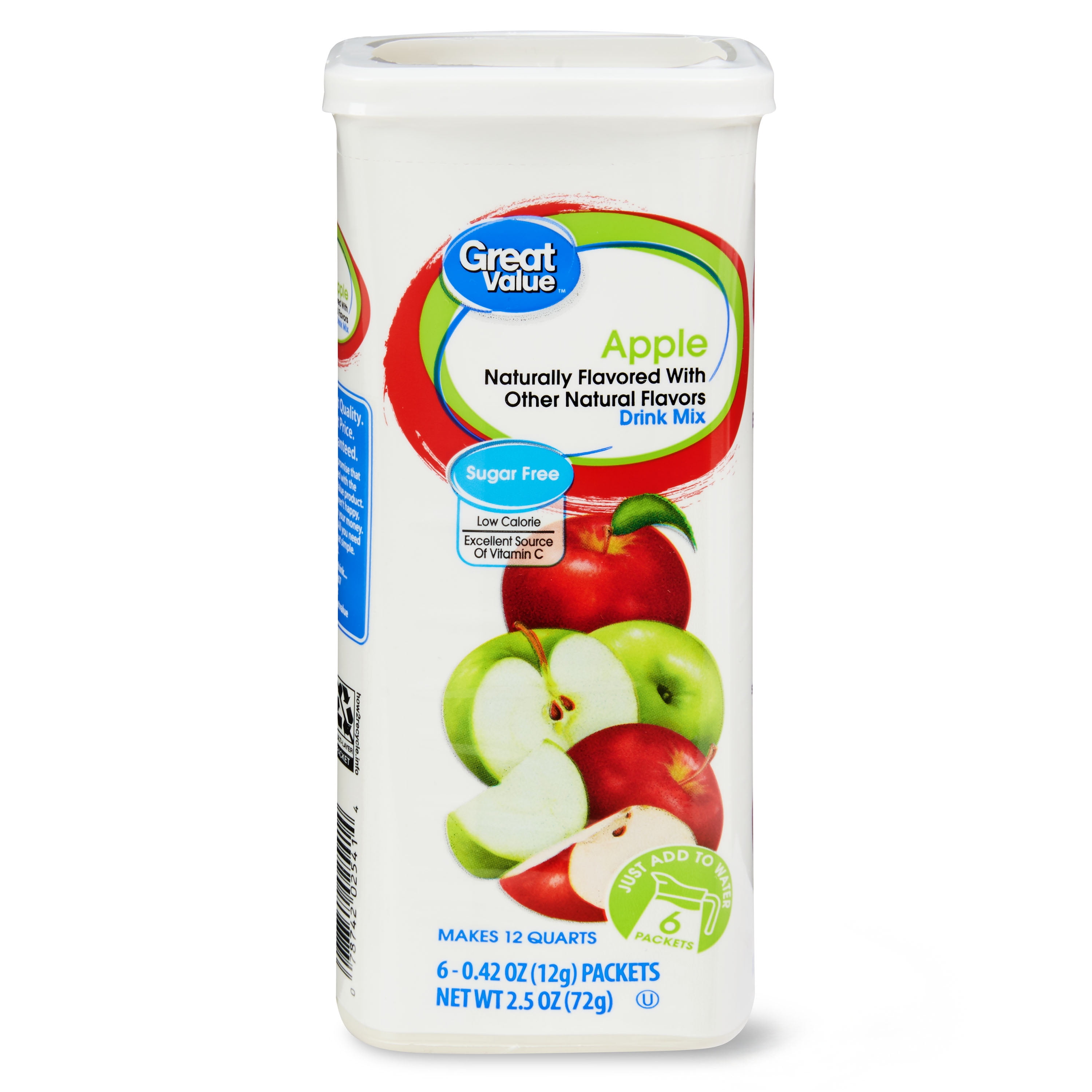 Great Value Sugar-Free Drink Mix, Apple, 0.42 Oz, 6 Ct - Walmart.com