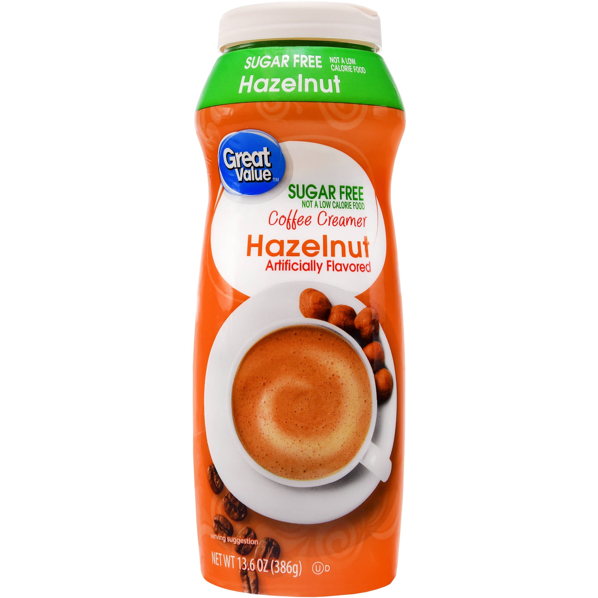 Great Value Sugar Free Hazelnut Coffee Creamer, 13.6 oz - Walmart.com