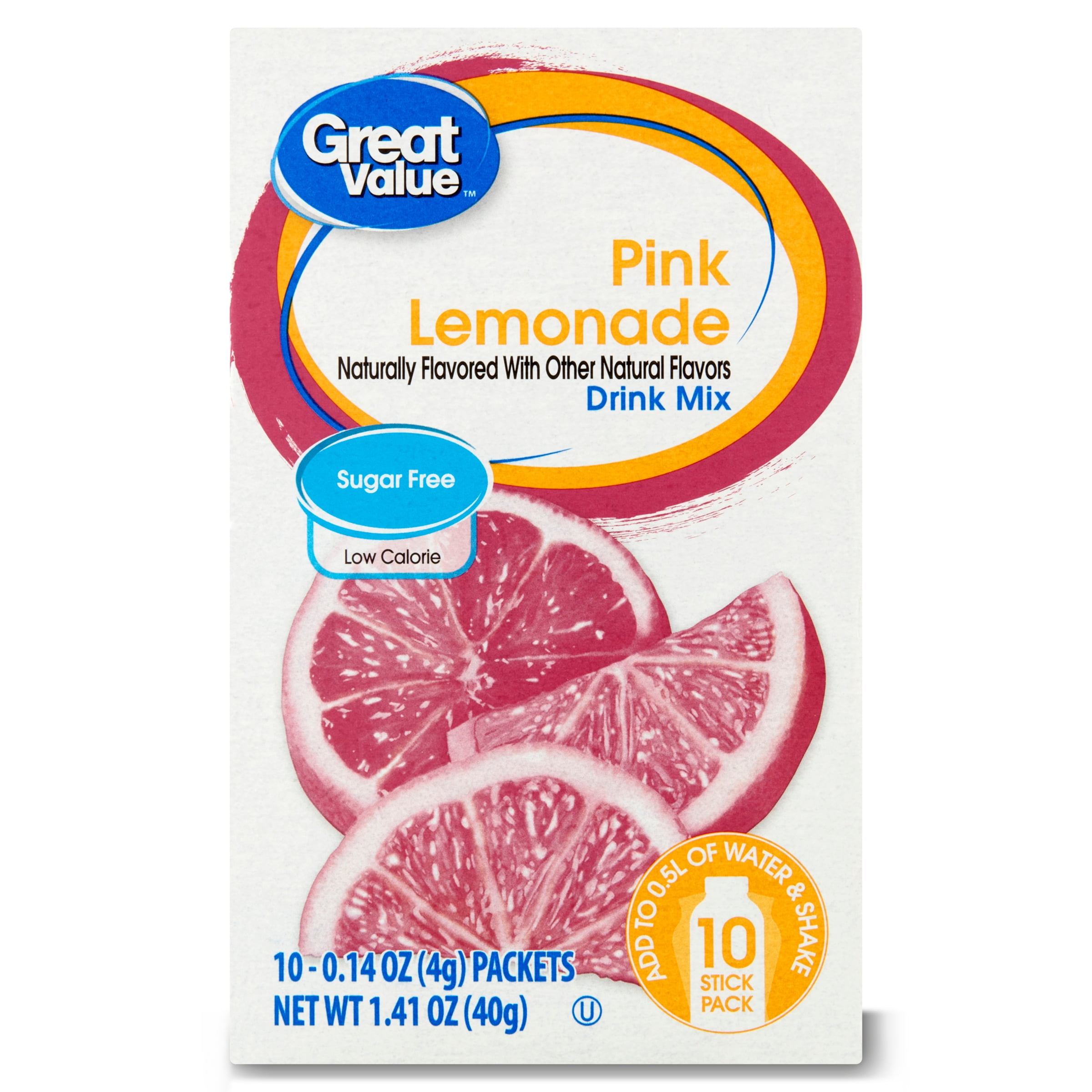 Great Value Sugar-Free Pink Lemonade Drink Mix | Fig App