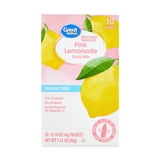 Great Value Pink Lemonade Drink Mix 0.14 oz 10 Pack with Vitamin C ...