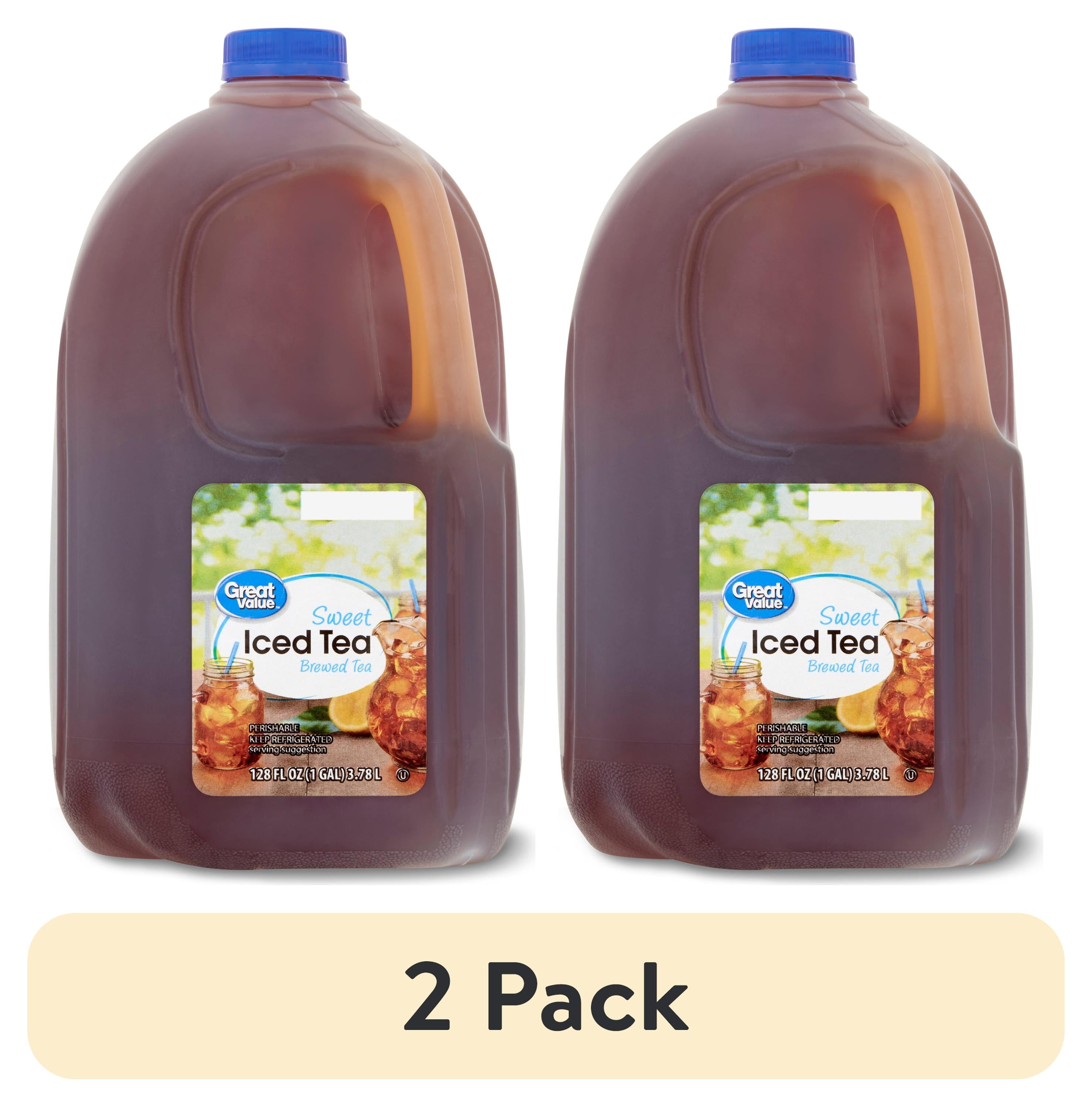(2 pack) Great Value Sweet Brewed Iced Tea, 128 fl oz Bottle - Walmart.com