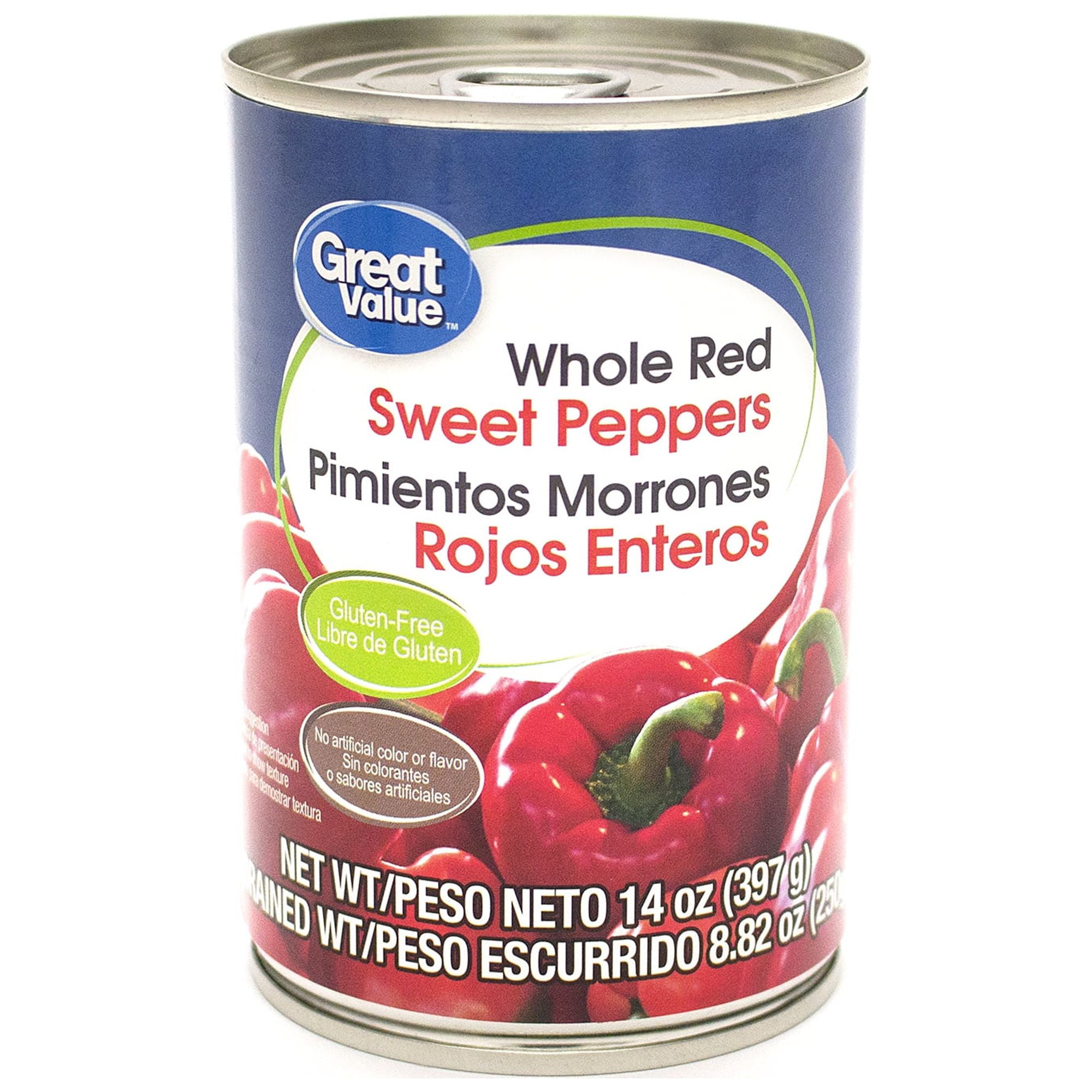 Great Value Sweet Red Peppers, 14 oz Can - Walmart.com