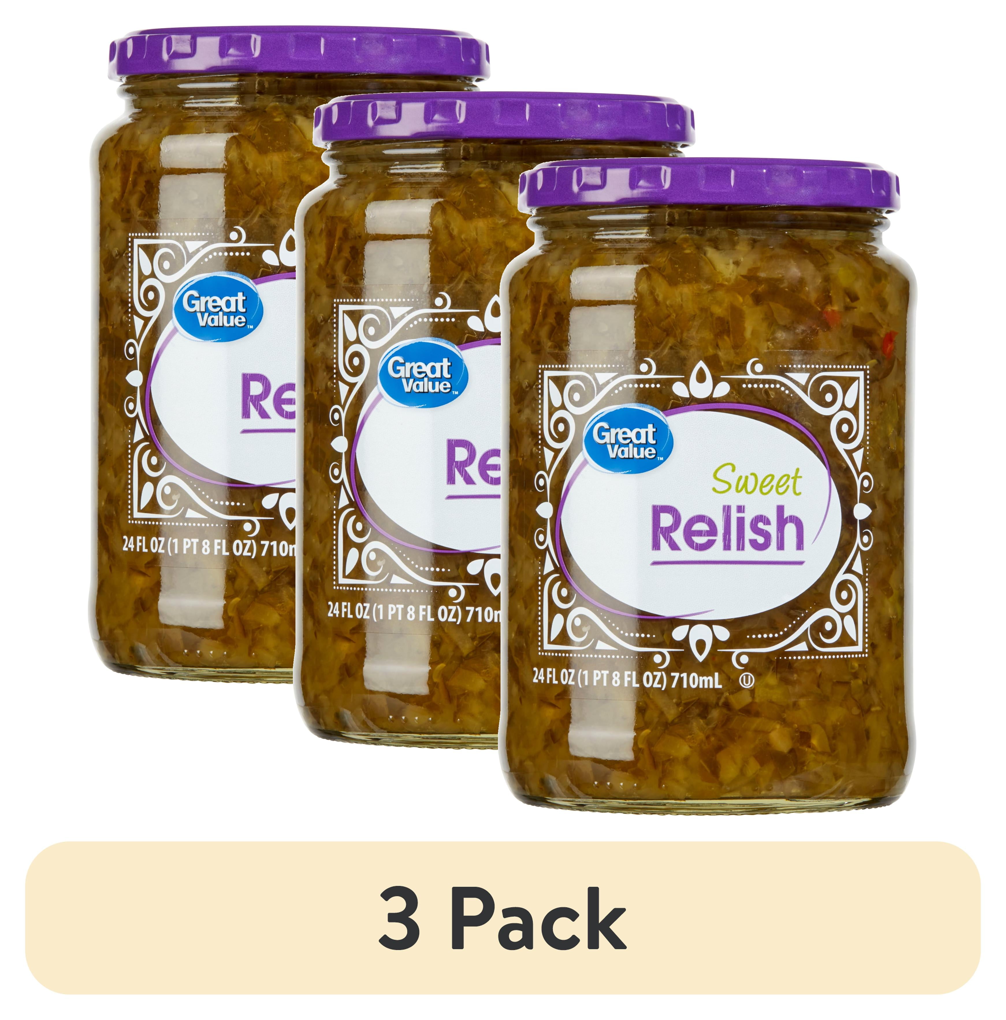 (3 pack) Great Value Sweet Relish, 24 fl oz - Walmart.com