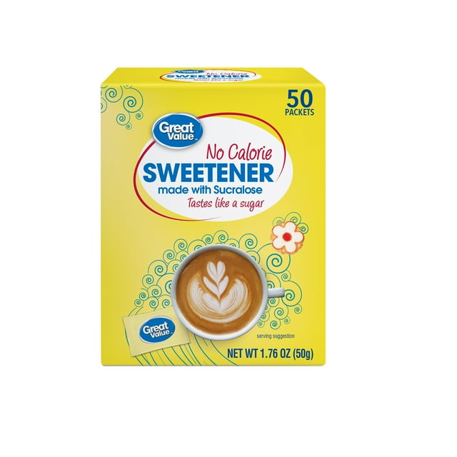 Great Value Sweetener Sucralose ,Granulated, No Calories, Net Wt 1.76 ...