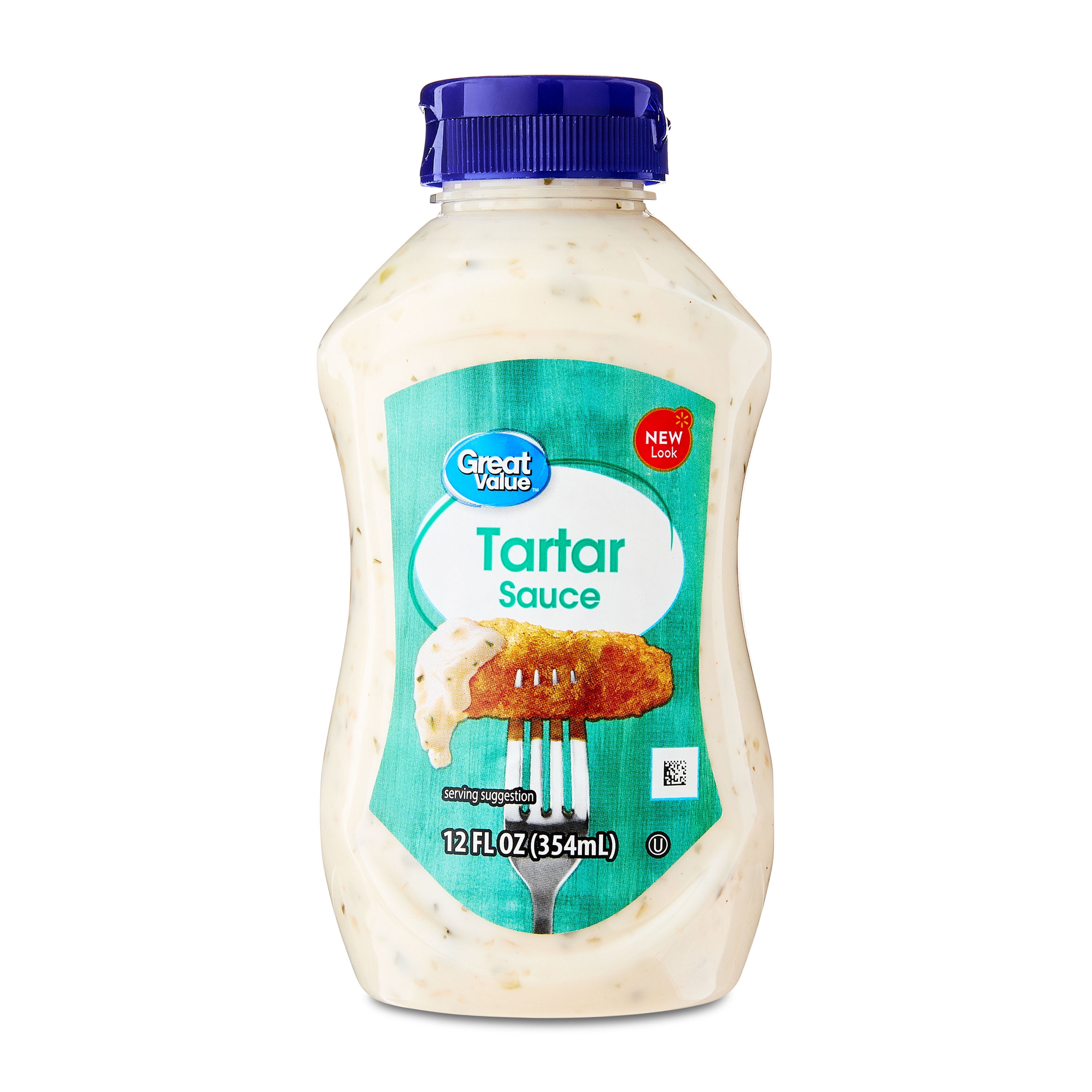 Great Value Tartar Sauce 12 fl oz for Seafood Dishes, Creamy Tangy Dip ...