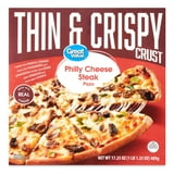 Great Value Philly Cheesesteak Pizza with Thin Crust, Sliced Beef, Bell ...