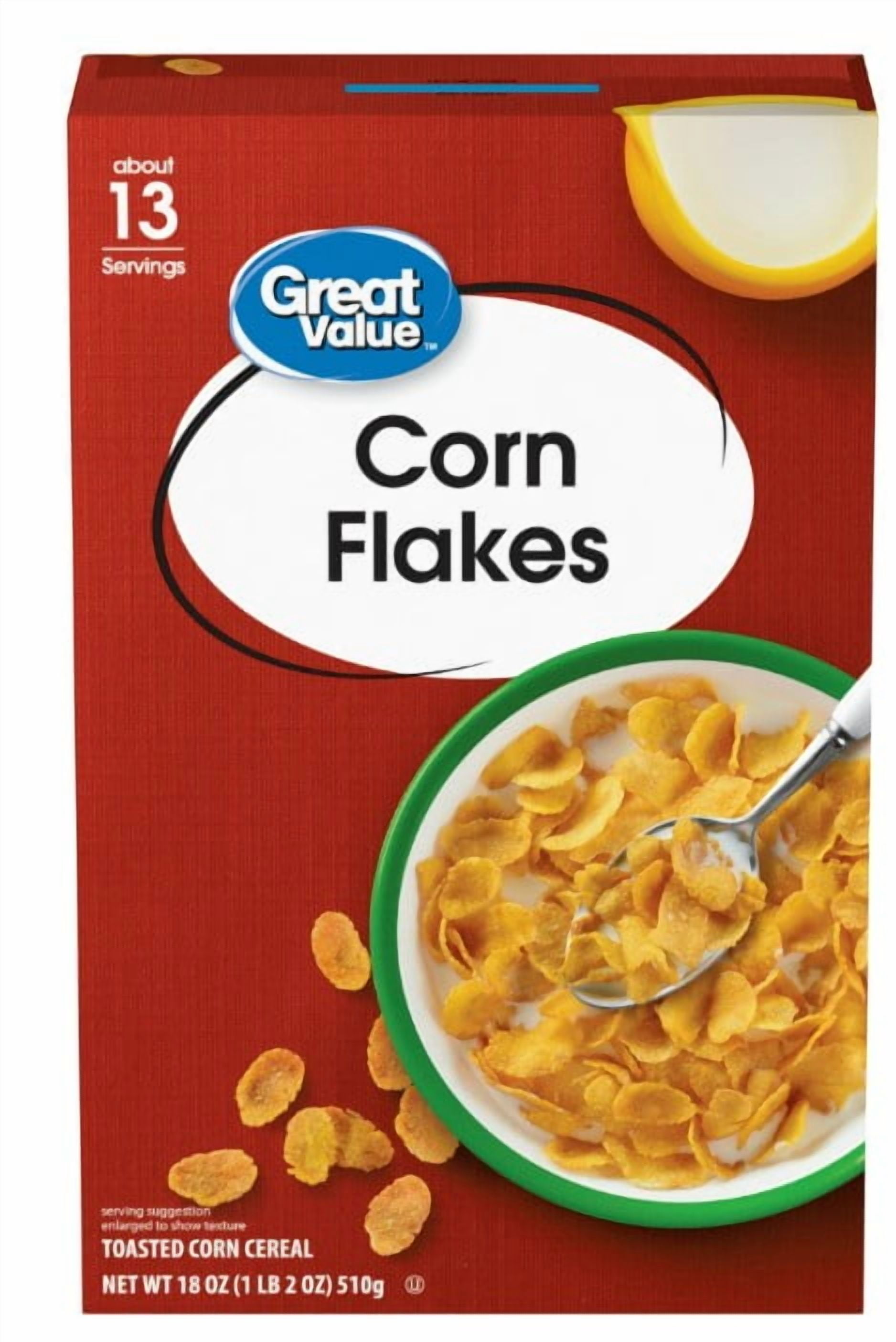 Great Value Toasted Corn Flakes Breakfast Cereal, 18 oz - Walmart.com