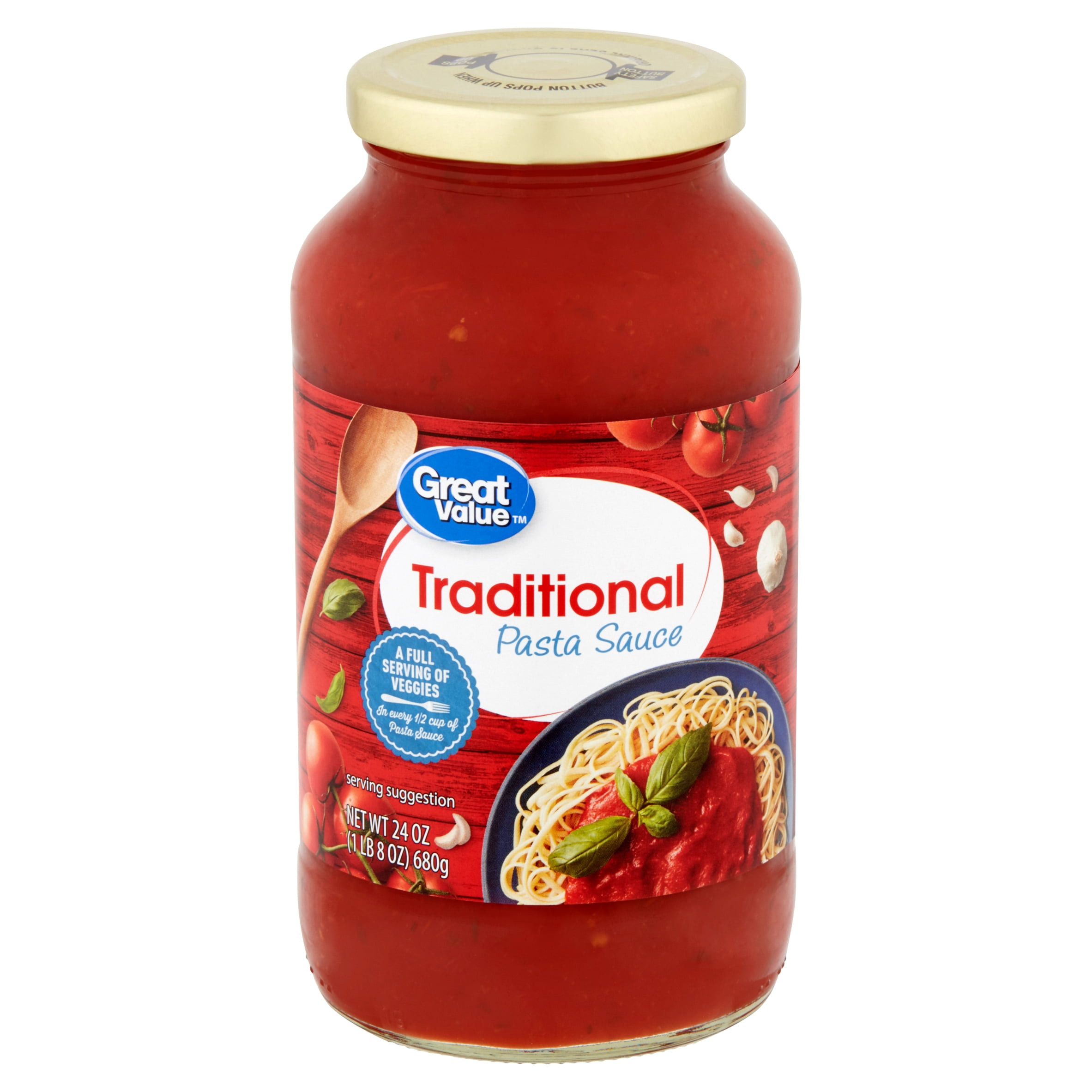 Great Value Traditional Pasta Sauce, 24 oz - Walmart.com