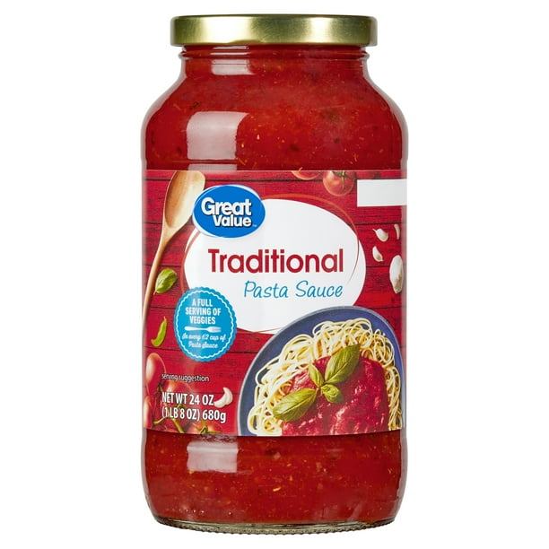 Great Value Traditional Pasta Sauce, 24 oz - Walmart Business Supplies