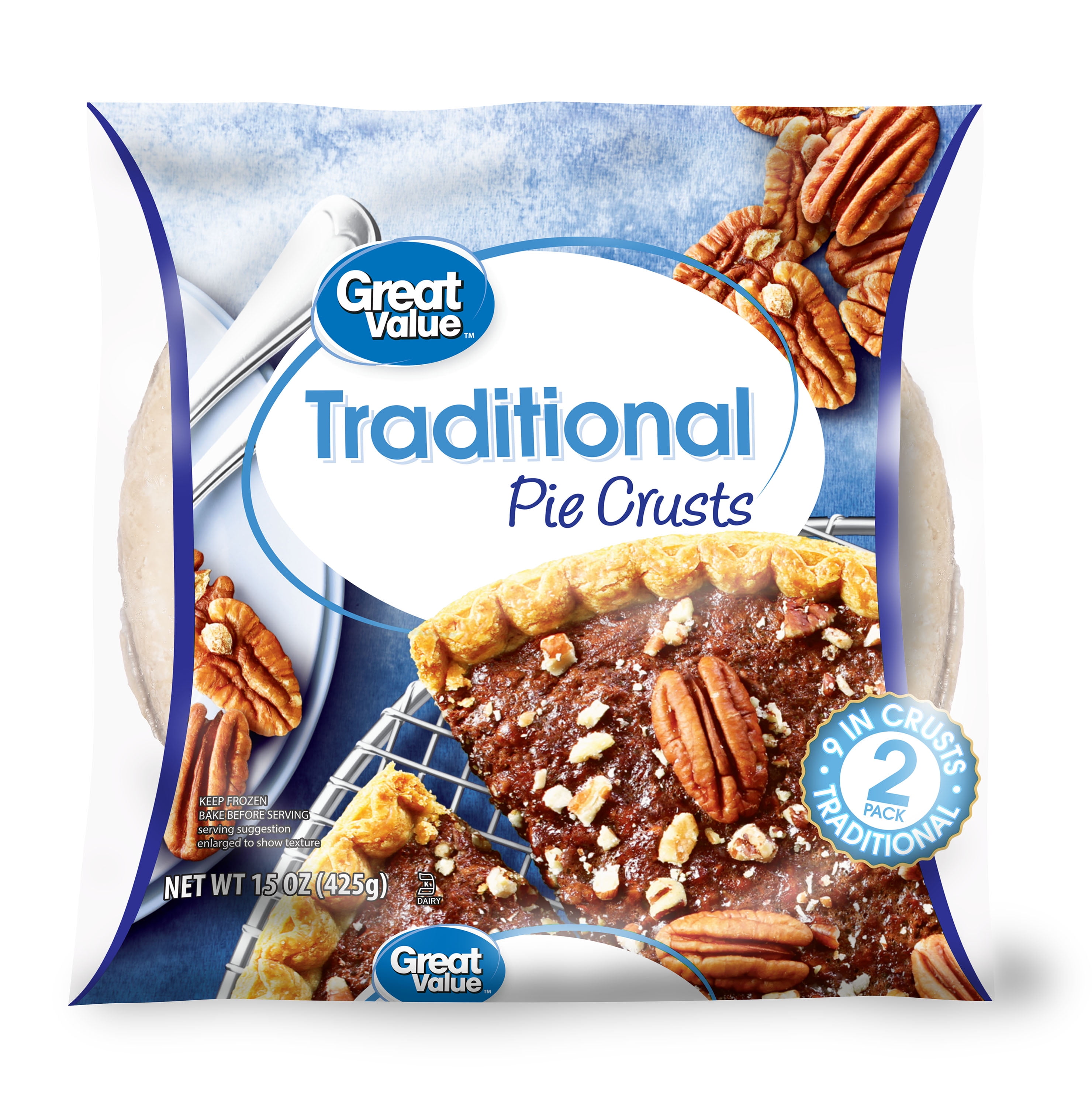 Brandclub - Great Value Frozen Traditional Pie Crusts, Two 9-inch Pie ...