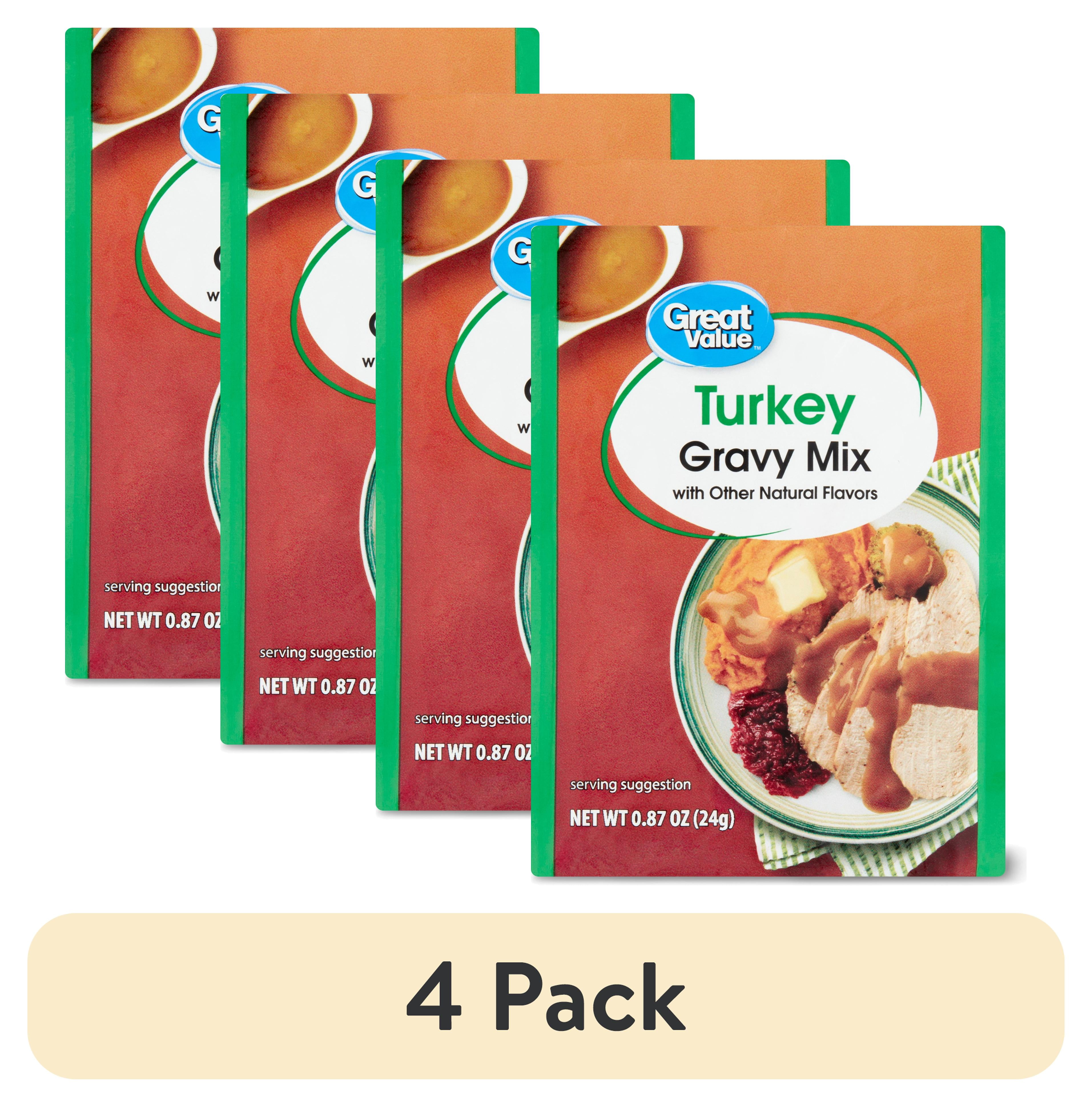 (4 pack) Great Value Turkey Gravy Mix, 0.87 oz - Walmart Business Supplies