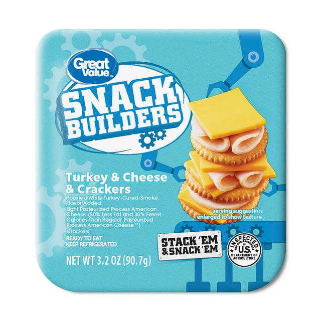 Great Value Turkey & Cheese Snack for Breakroom Kitchen - Walmart ...