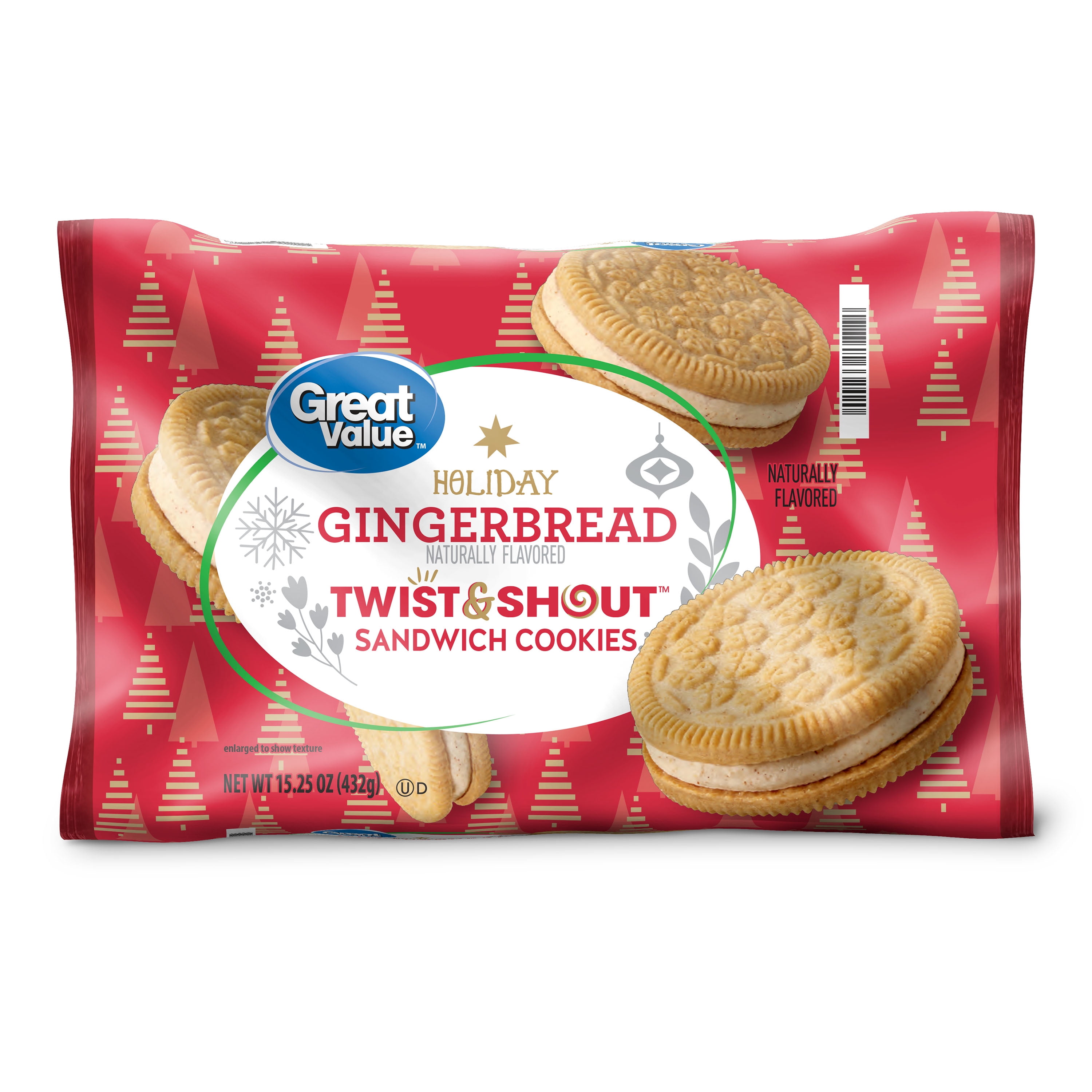 Great Value Twist & Shout Gingerbread Sandwich Cookies, 15.25 oz - Walmart.com
