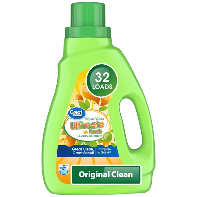 Great Value Ultimate Fresh Laundry Detergent, Original Clean, 46 fl oz ...