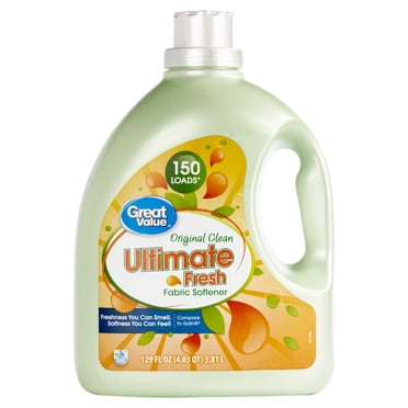 Great Value Original Clean, 64 loads, Ultimate Fresh HE Liquid Laundry ...