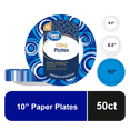 Great Value Ultra Compostable Paper Plates, White, 10 1/16 Inch, 50 ...
