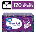 Great Value Ultra Soft Facial Tissues, 3-Ply, 120 Tissues per Flat, Gentle on Skin - Walmart.com