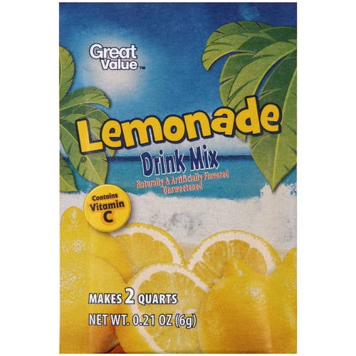 Great Value Unsweetened Lemonade Drink Mix, 0.21 oz - Walmart.com