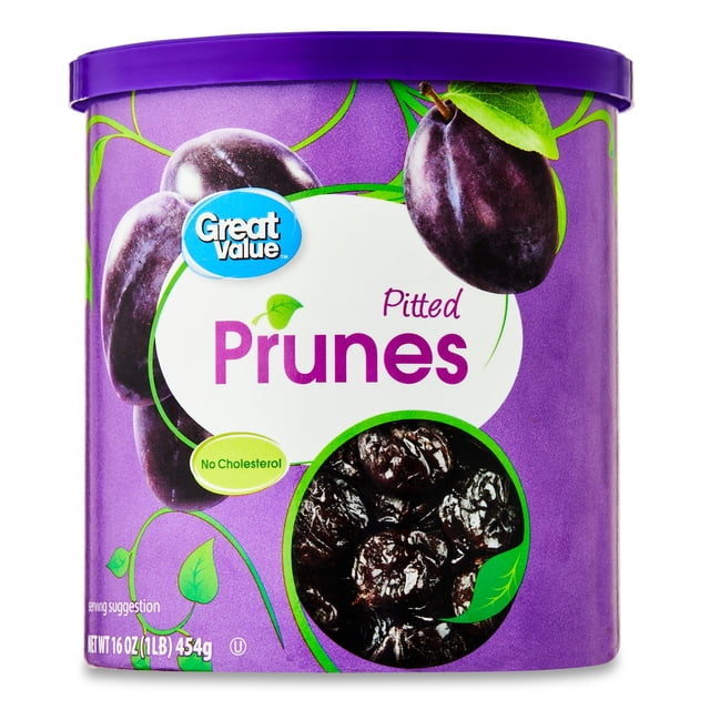 Great Value Unsweetened Pitted Prunes Canister, 16 oz - Walmart.com